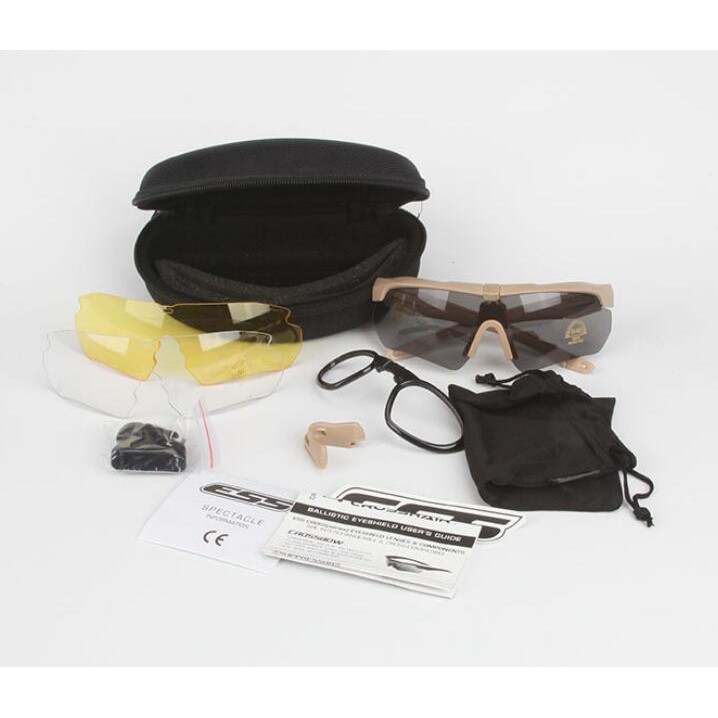 ESS Tactical Glasses for Shooting Uv Potection Men'S Sports Sunglasses ...