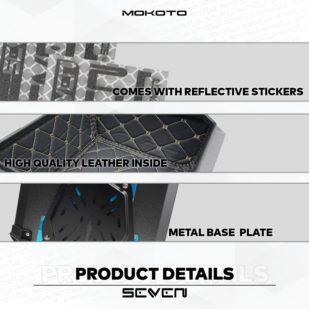 MOKOTO SEVEN SERIES 15L ALLUMINUM ALLOY ANTI SCRATCH TOP BOX SVN-11470 ...