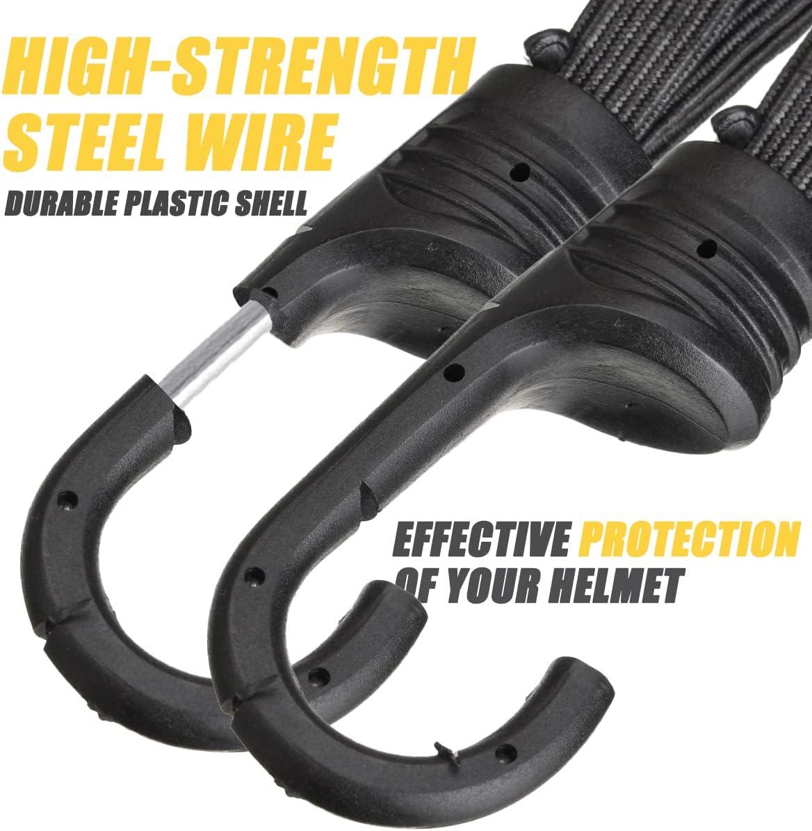 Motorcycle Helmet Rope High Retractable Black Luggage Helmet Mesh ...
