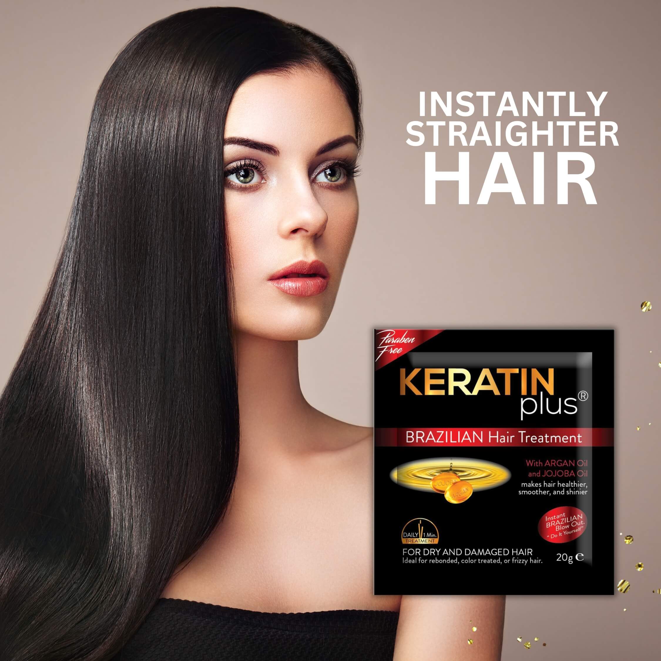 Keratin Plus Brazilian Hair Treatment with Argan Oil and Jojoba Oil ...