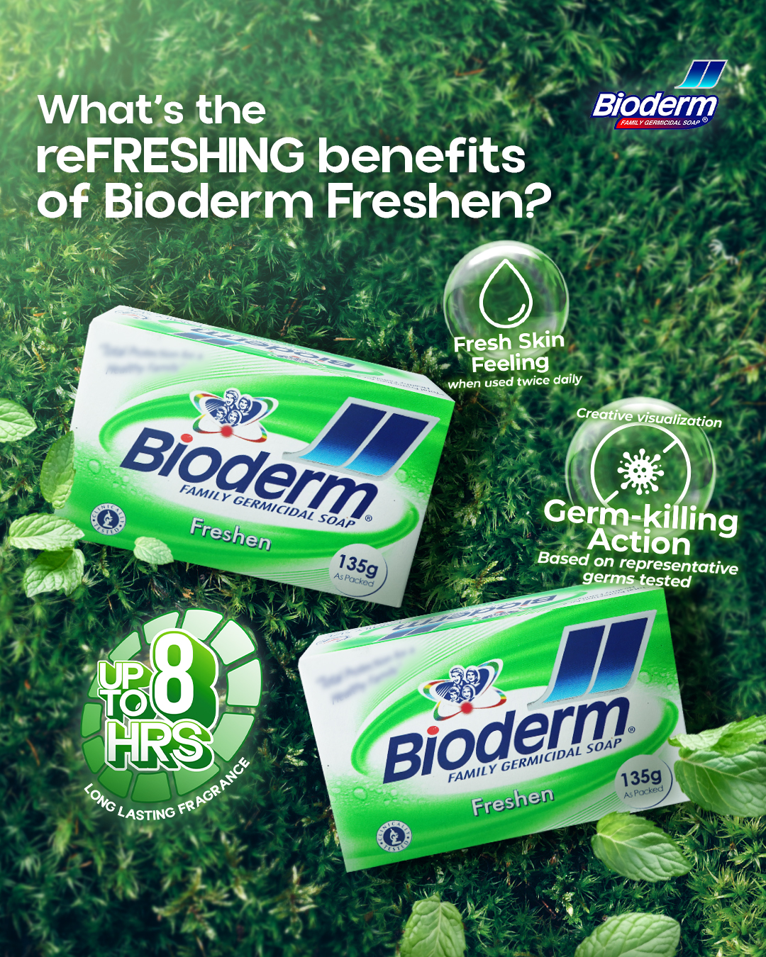 Bioderm Family Germicidal Soaps Bloom, Freshen, Coolness, Pristine, and ...