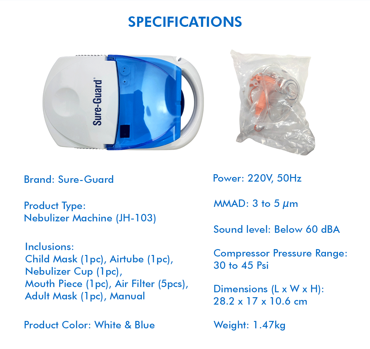 Sure Guard Nebulizer Full Set (JH-103) | Shopee Philippines