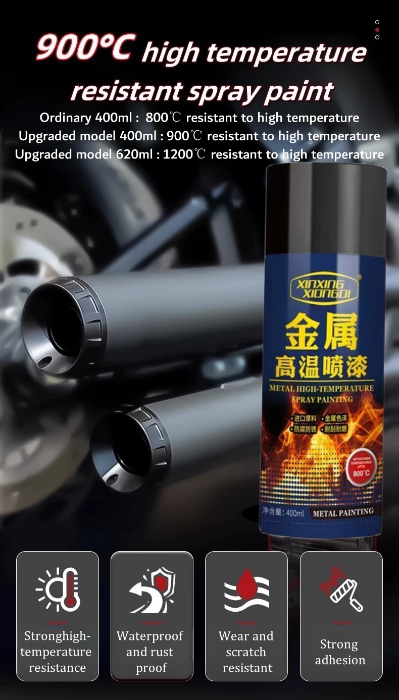 620ML【1200°CHight】Hight Temp Spray Paint Heat Resistant Paint ...