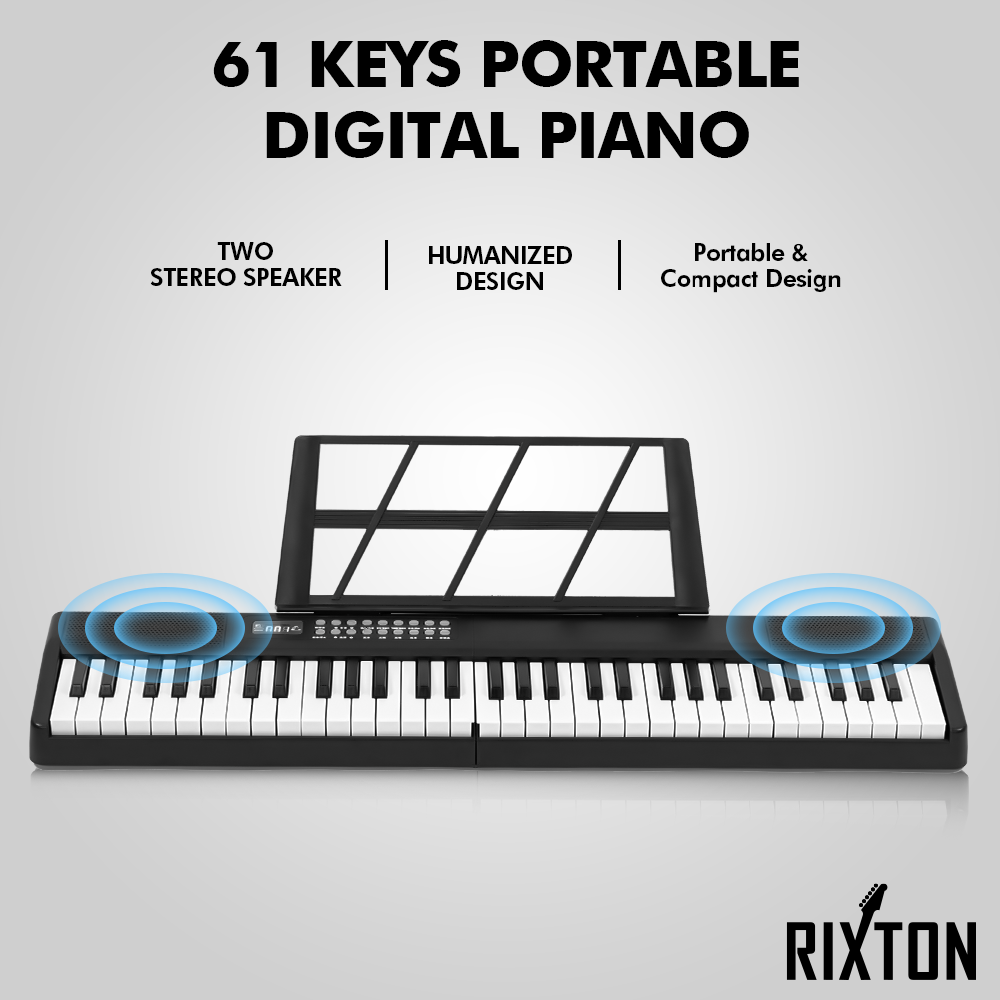 Rixton Portable 61 Keys Keyboard Electronic Piano Foldable Piano Player ...