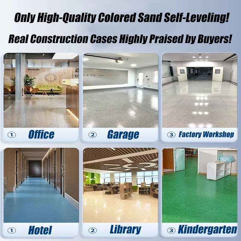 Epoxy Colored Sand Self Leveling Floor Paint Marble Texture Floor Paint ...