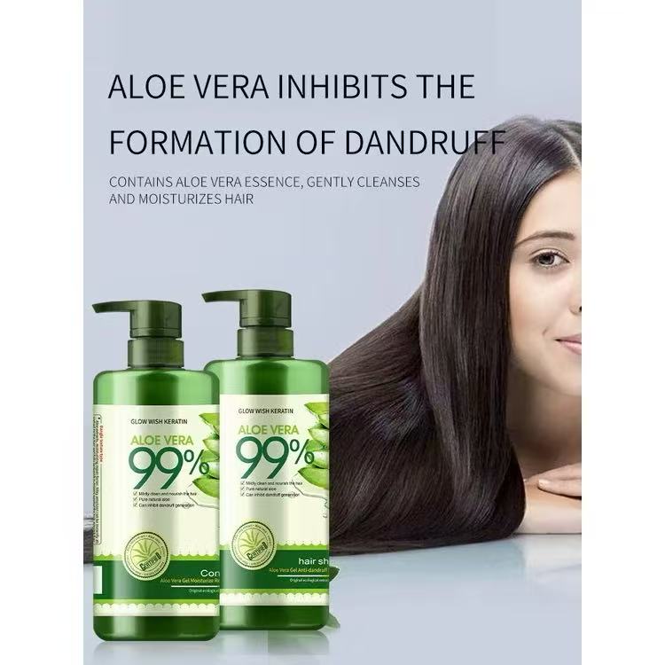 2PCS Original 99% Aloe Vera Hair Shampoo 800ml & Aloe Vera Hair Conditioner 800ml Haircare ...