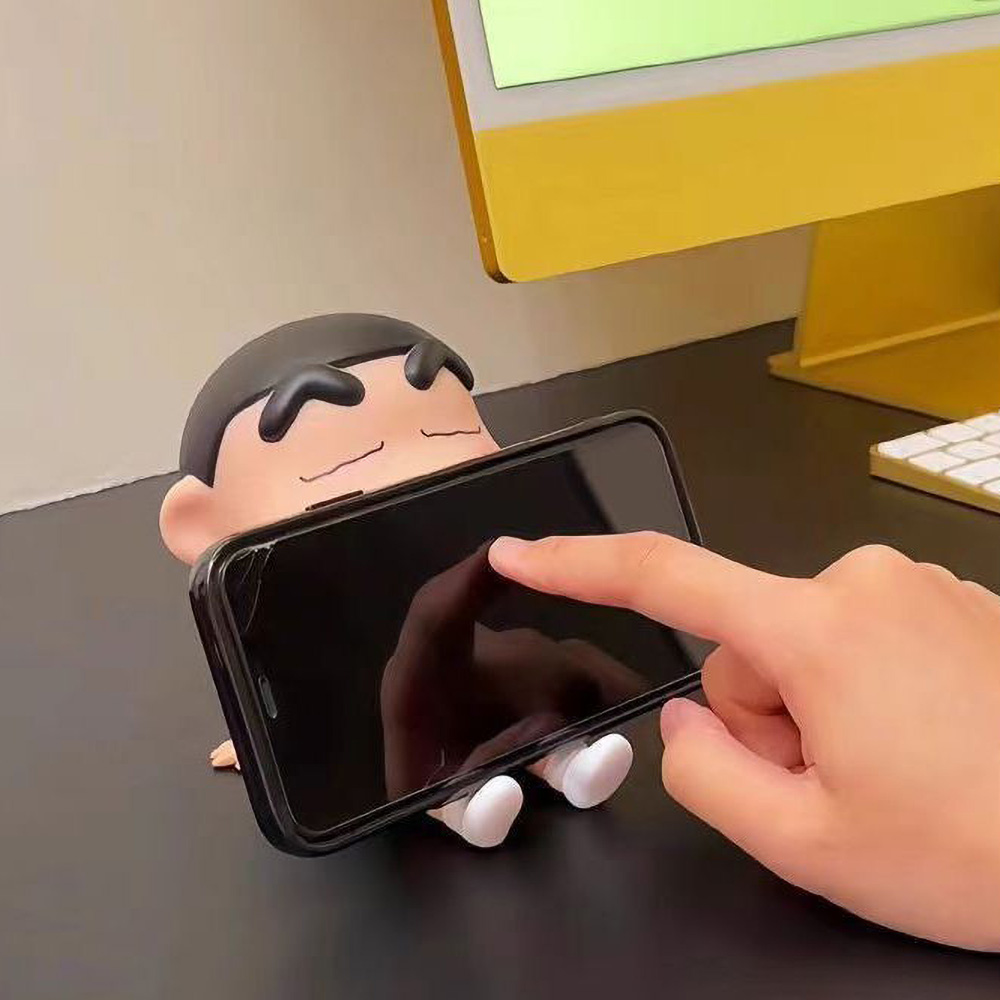 Cute Cartoon Crayon Shin-chan Desktop Phone Stand Office Desktop Lazy ...