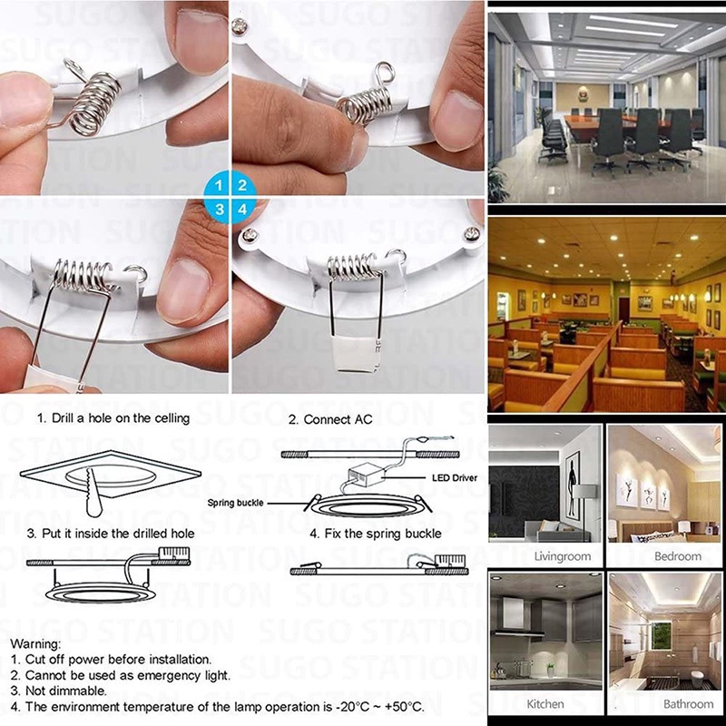 LED Pin light Ceiling Light Panel Lights Round and Square Down light ...