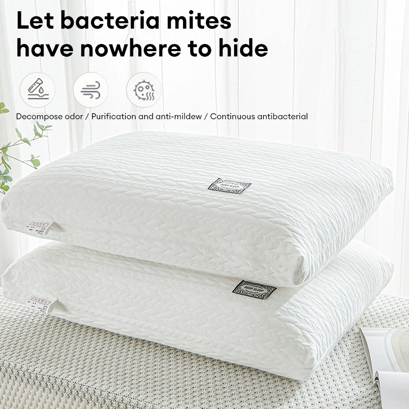Antibacterial and anti-mite pillow Ergonomic design Neck support ...