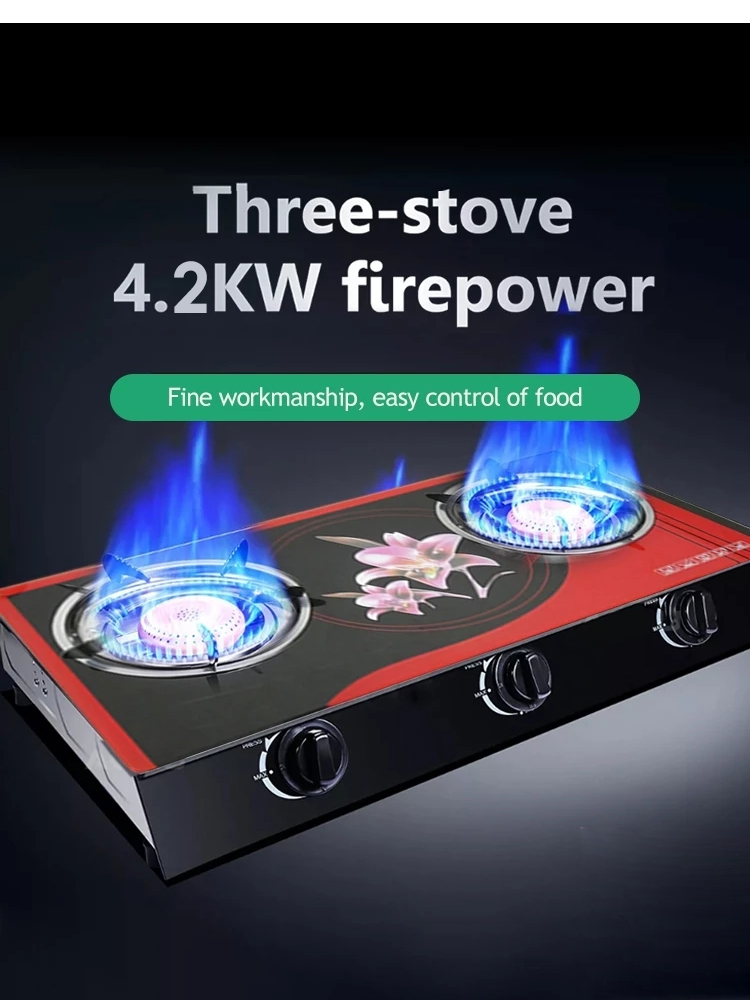 Tixx Table Gas Stove 4200W Double-Head Furnace Portable Ignition Burner ...