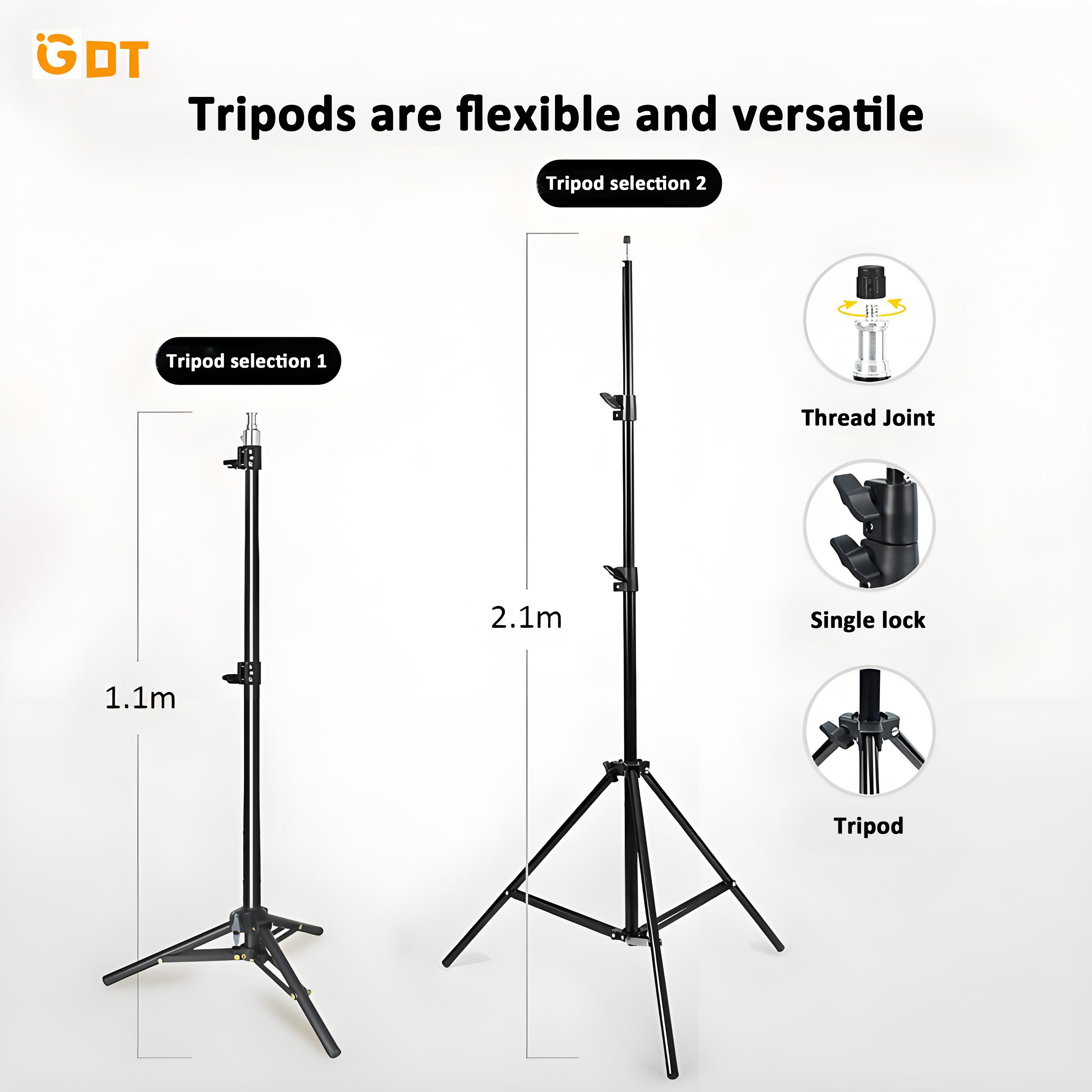 GDT 11 inch LED Video Panel Fill Light Photography Lamp Ultra Bright ...