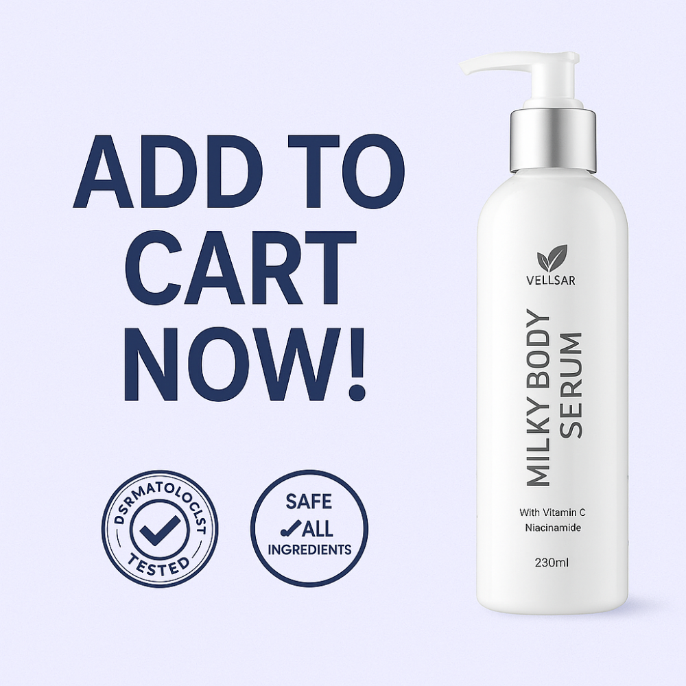 Vellsar Milky Body Serum with Vitamin C & Niacinamide | Whitening ...