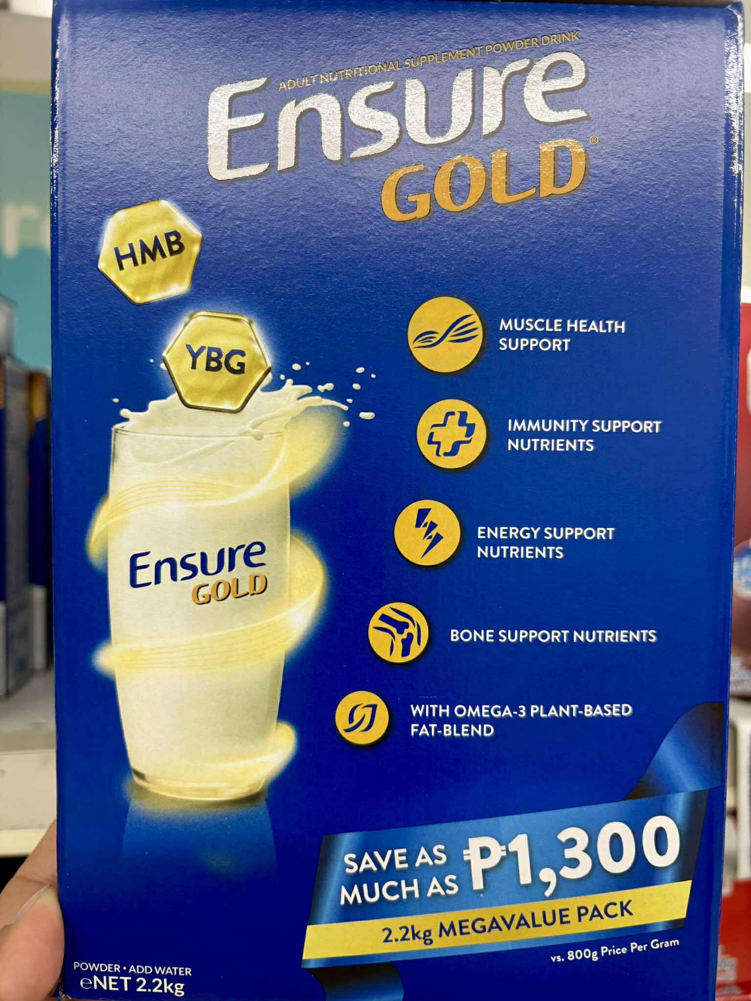 Ensure Gold Powdered Adult Nutritional Supplement Drink Vanilla 2.2kg ...