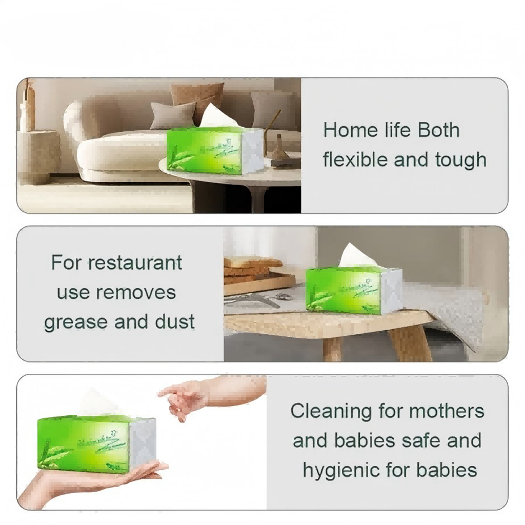 Tissue Facial Tissue 4-Ply toilet paper tissue Tree care Organic green ...