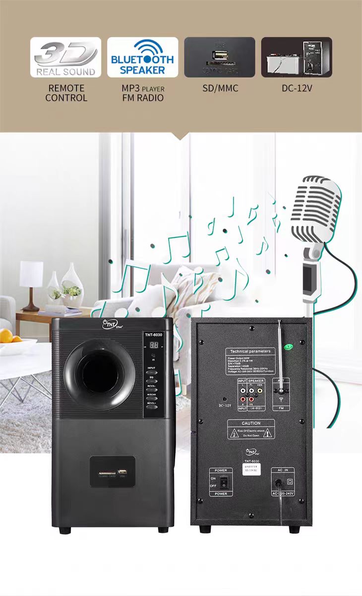 Home Theater Speaker System Multimedia TV Speakers Audio Videoke Set ...