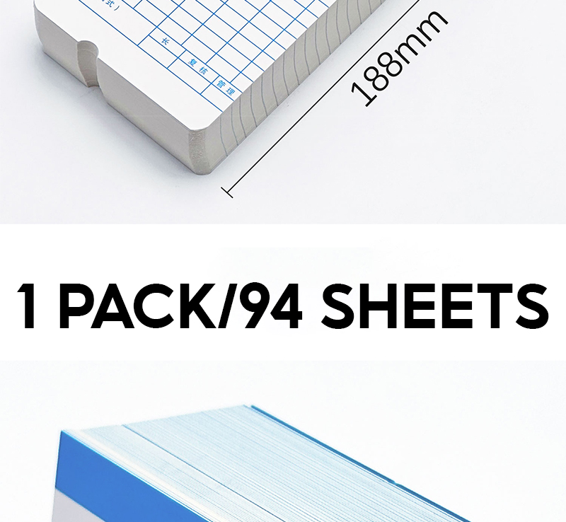 100pcs/ Pack Time Cards Timecards Monthly 2-sided for Employee ...