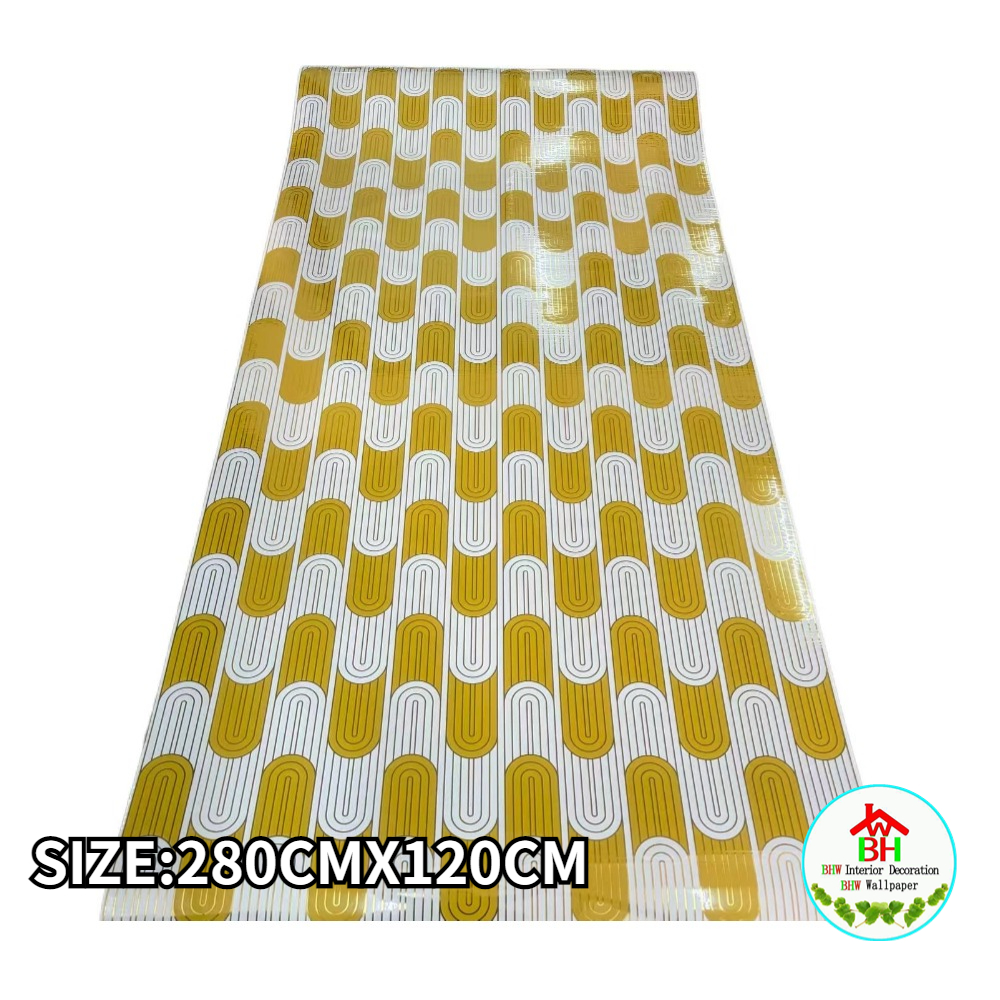 BHW Big Size 280CM * 120CM Gold-Finished Ink Faux Marble Self-Adhesive ...