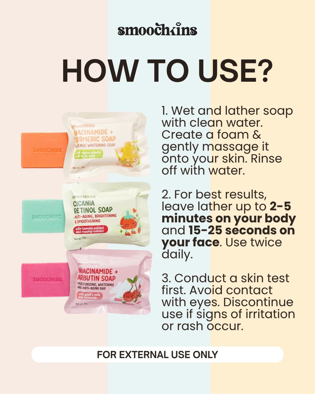 Smoochkins CicaNia Retinol Soap Niacinamide Turmeric, Niacinamide ...