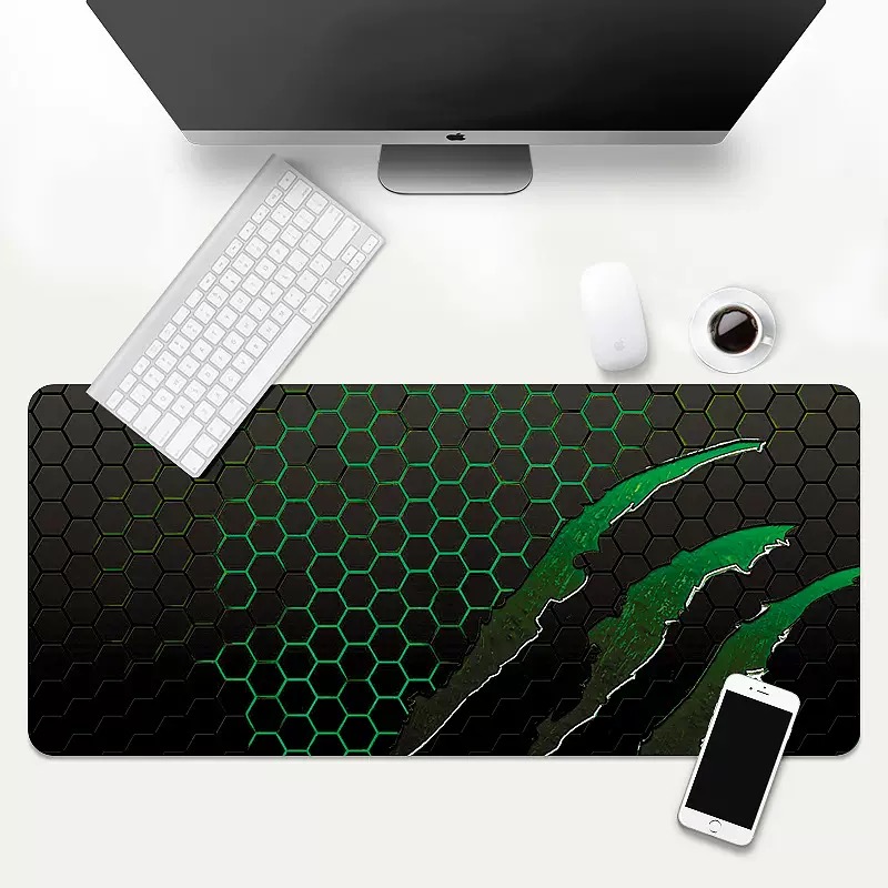 Zeus X-13 Abstract Green and Black Cool Futuristic Mouse Pad Gaming ...