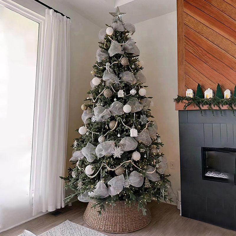 【New】6FT Snowflocked Christmas Tree PE+PVC Automatic Unfold Nearly ...