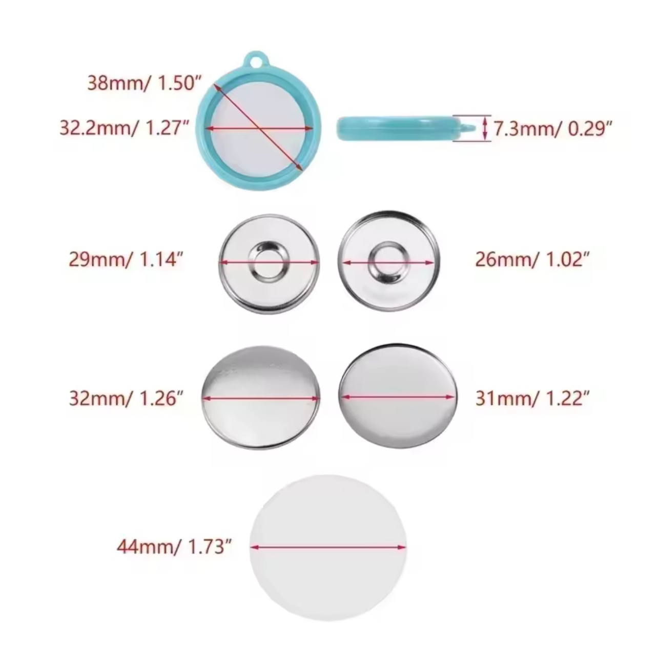 30pcs Double-sided Button Badge Keychain - mixed color (32mm) | Shopee ...