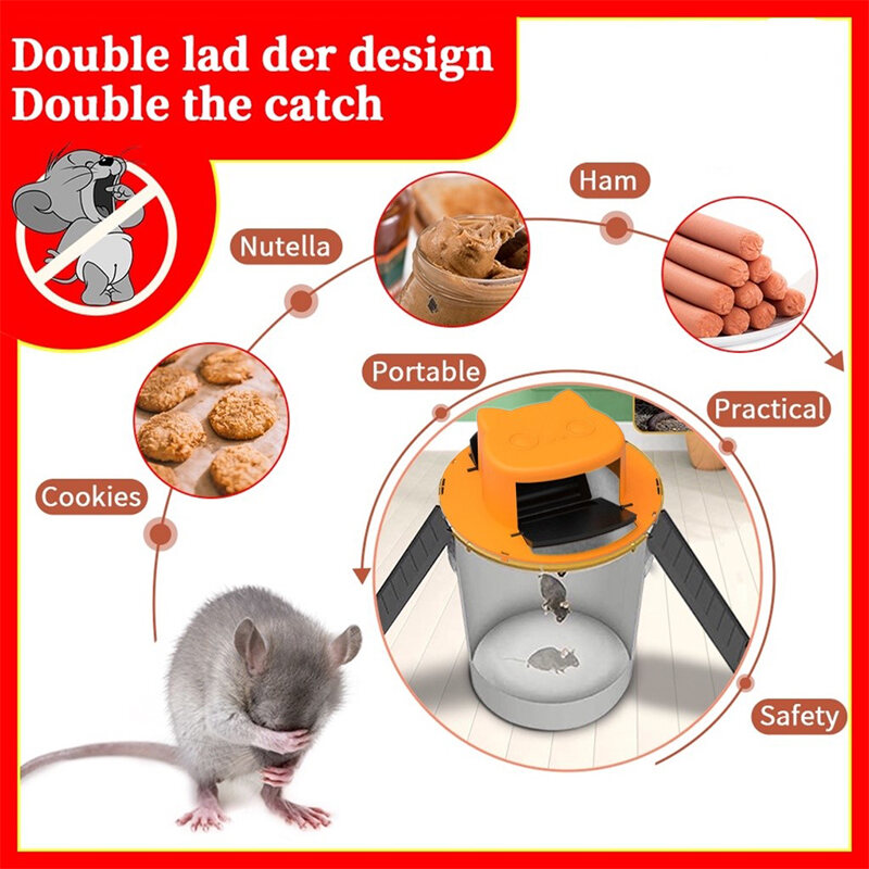 Smart Mouse Trap Plastic Cover Is Automatically Reset Flip Mouse ...