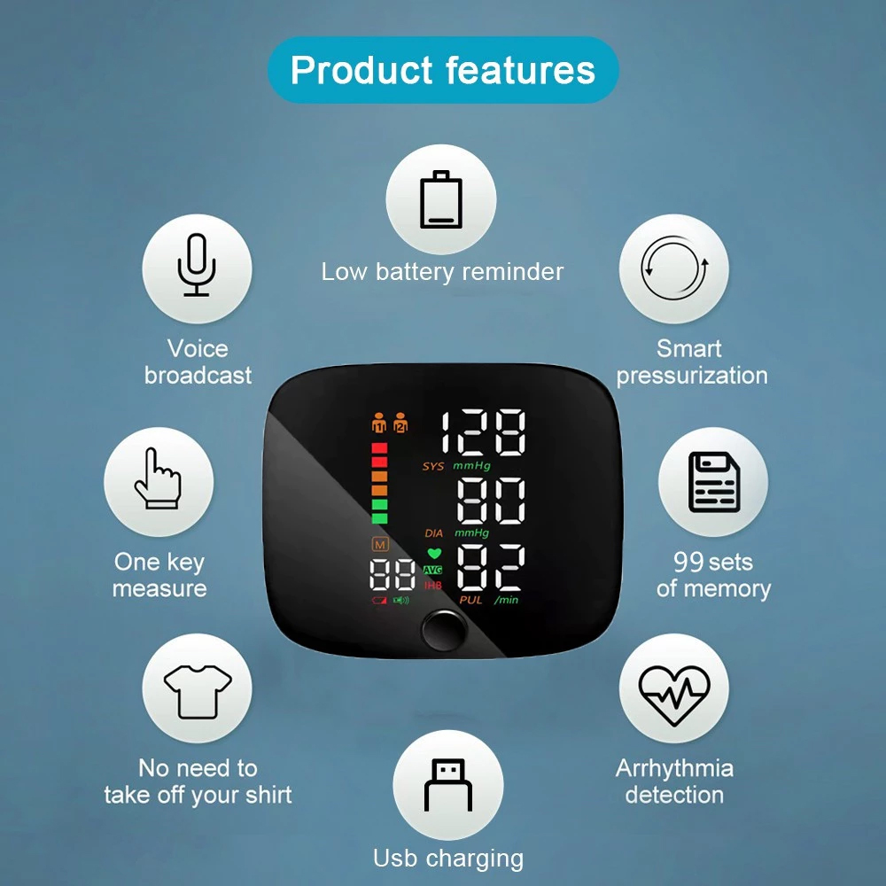 PHELIPS Rechargeable Blood Pressure Portable Digital Automatic Blood Pressure Monitor USB ...