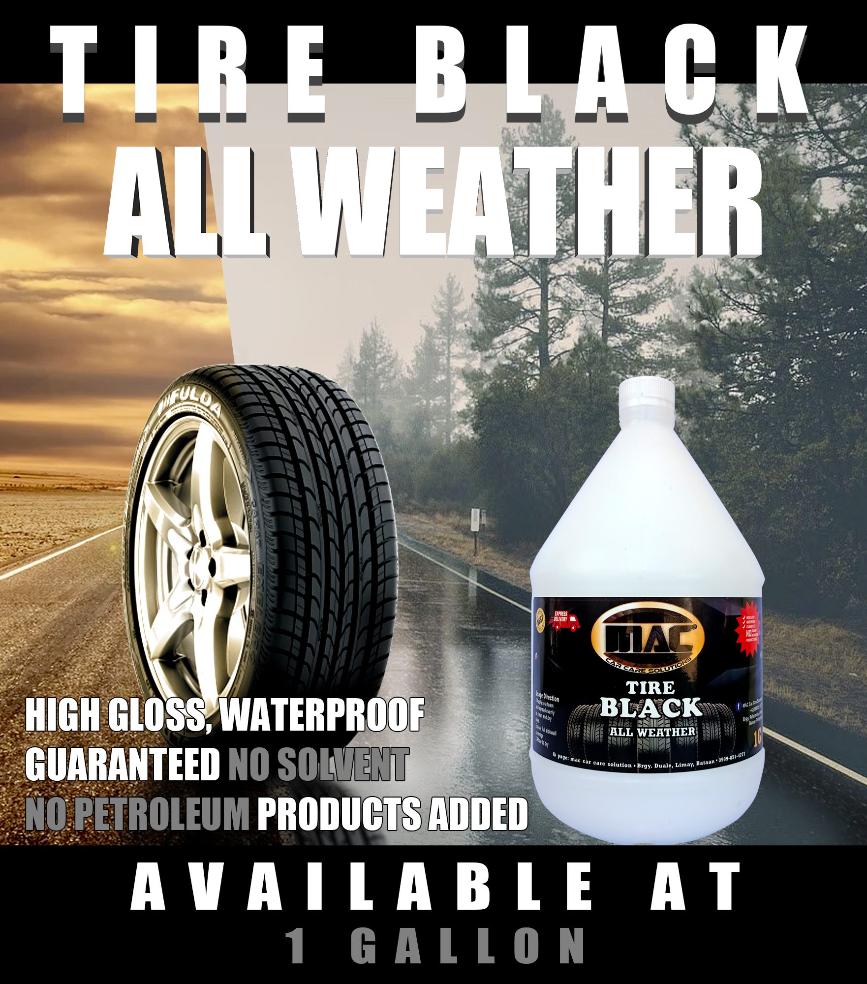 MAC Tire Black All Weather Perfect for All Weather Condition & Proven ...