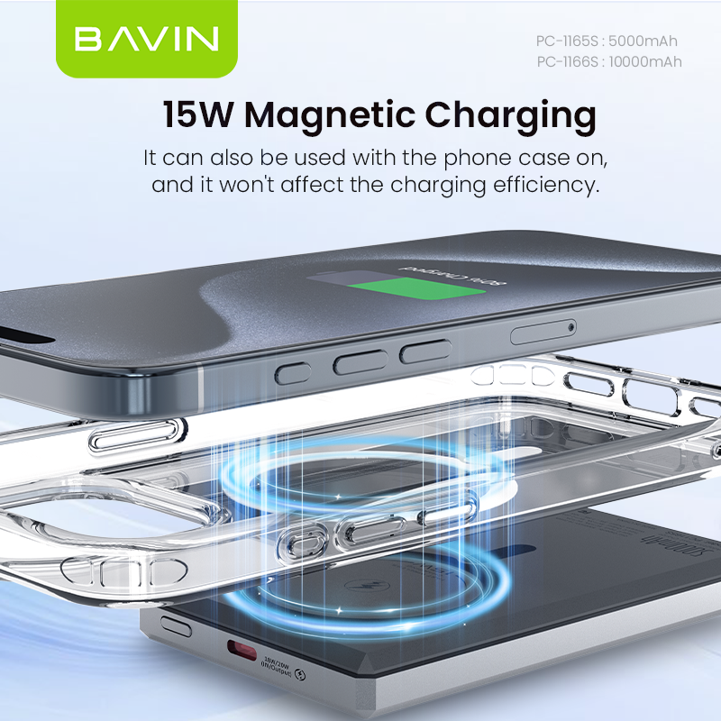 【Christmas Gift】BAVIN PC1165 5000mAh / 10000mAh Ultra-Thin Magnetic ...