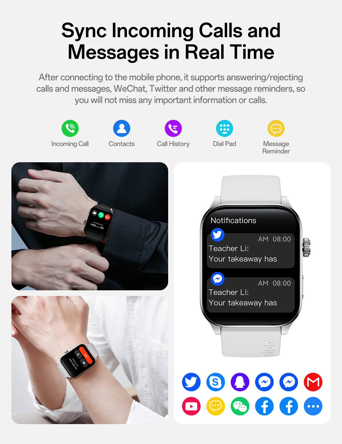 【HOT SALE】Aolon Curve 3 Smart Watch Bluetooth Call Custom Function Keys ...