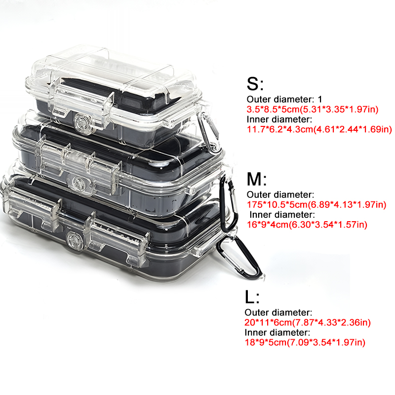 Sealed Storage Box Transparent Shockproof Camping Tool Box ABS ...