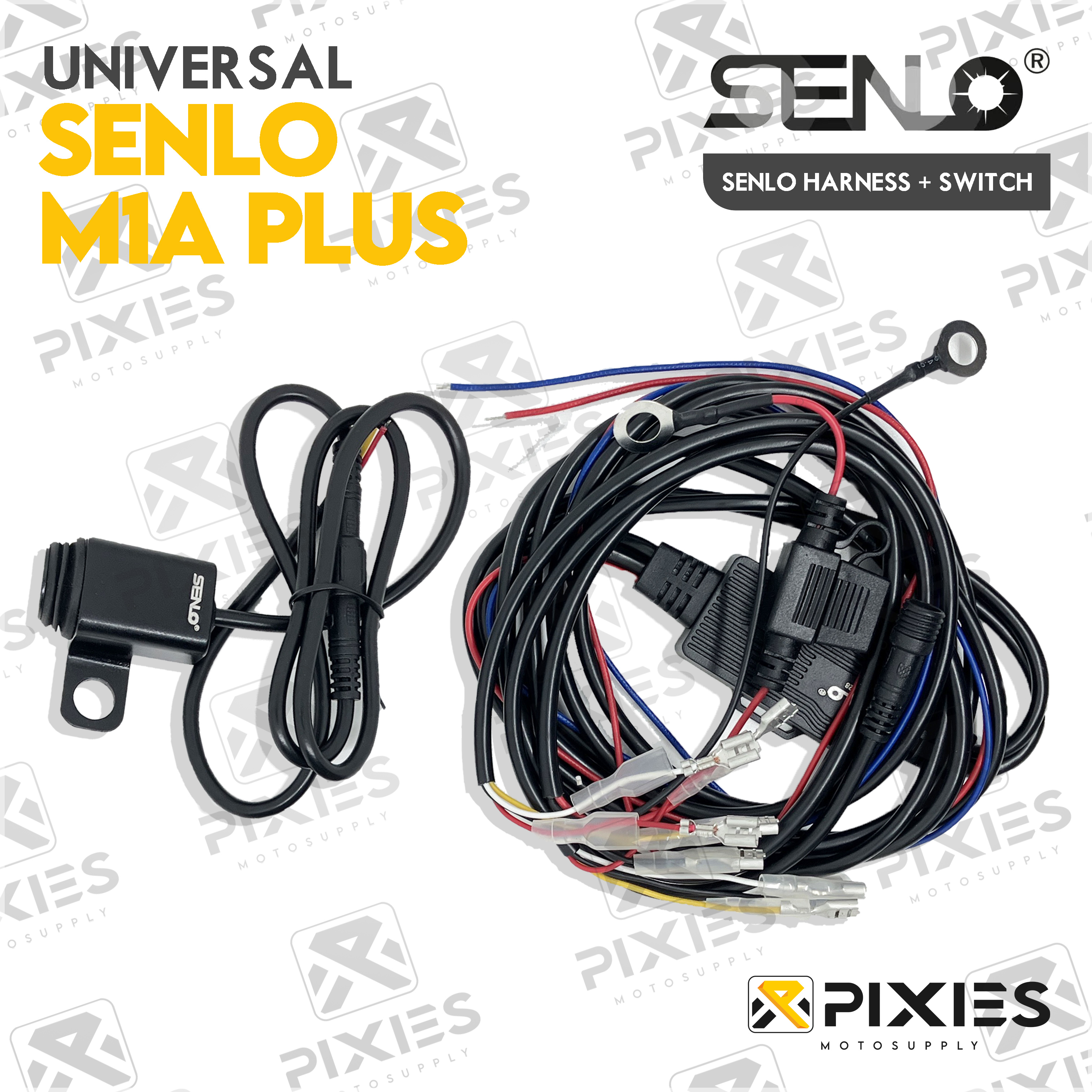 SENLO MINI DRIVING LIGHT SENLO M1A PLUS M1 SET HARNESS SWITCH RELAY ...