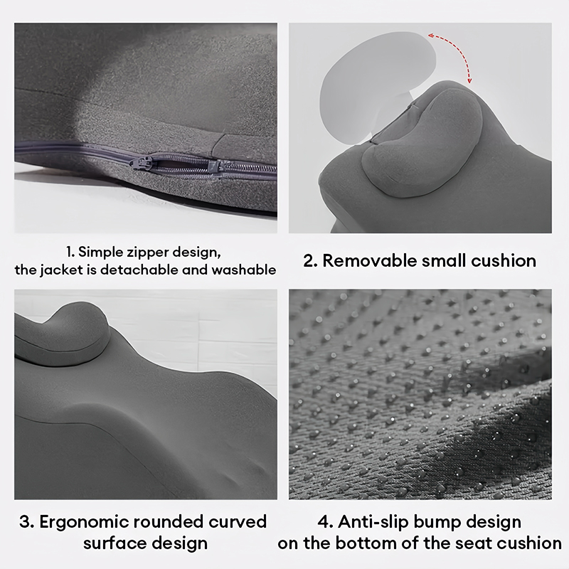 Bed Multifunctional Ergonomic Wedge Pillow with New Prone Position for Reading Unique Curved ...