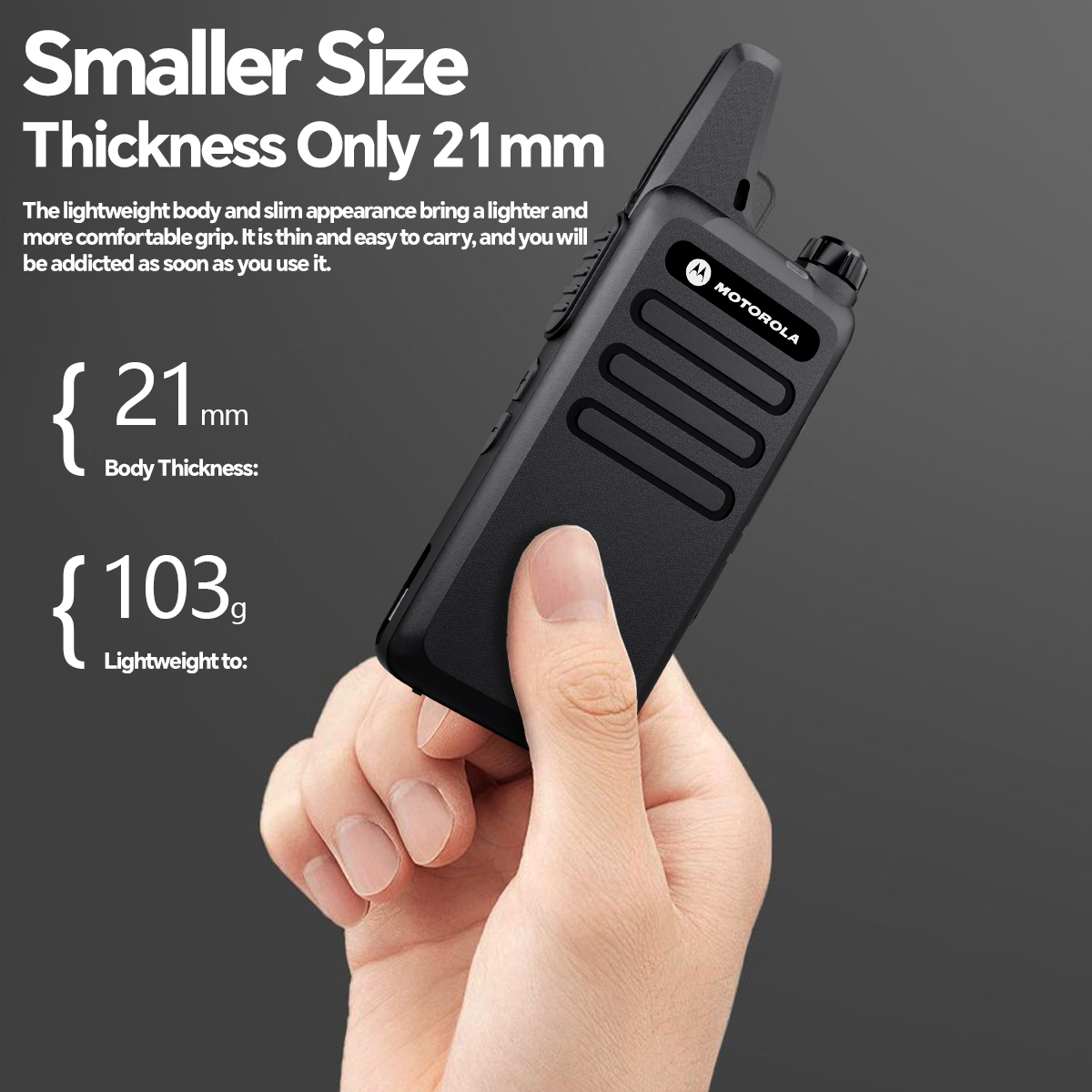 Motorola C1 Mini Two Way Radio Walkie Talkie Long Range 10KM Outdoor 5W ...