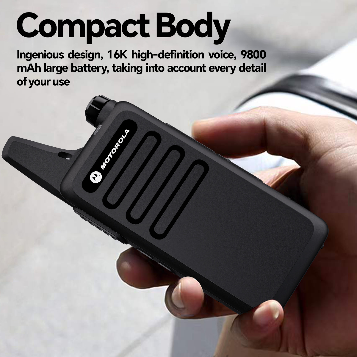 Motorola C1 Mini Two Way Radio Walkie Talkie Long Range 10KM Outdoor 5W ...
