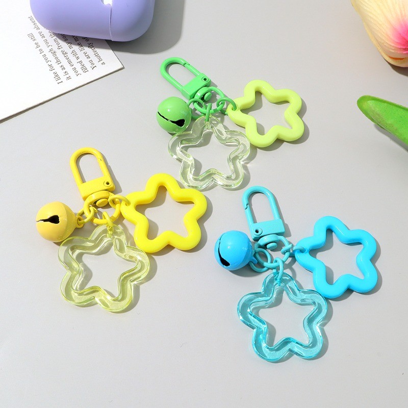 ManilaGo Colorful Acrylic Keychain Bell Pendant mobile phone case chain ...