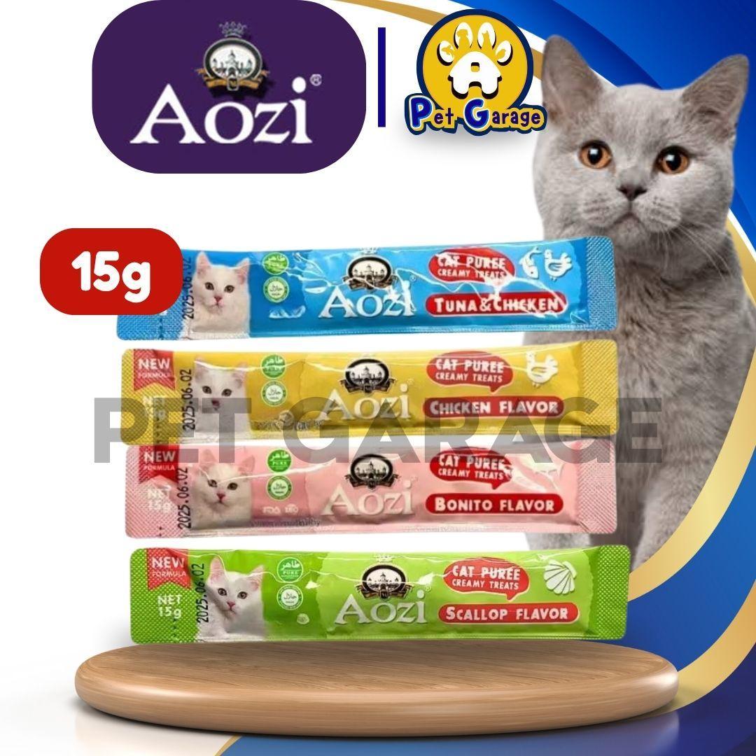 15g Aozi Cat Puree Cat Creamy All Stages Adult Puppy Cat Treats Cat ...