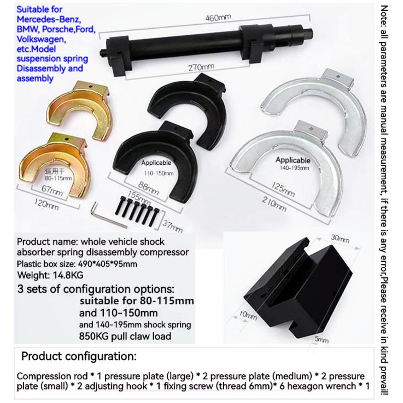 Special disassembly tool for shock absorber spring compressor, shock ...