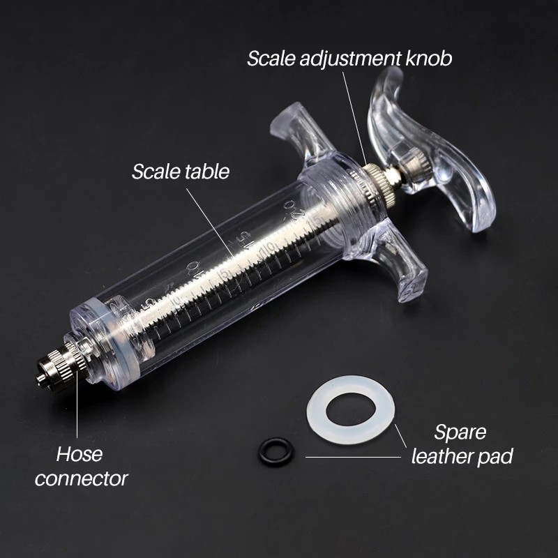Fiber glass syringe Heavy duty Veterinary injection syringe for pig cow ...