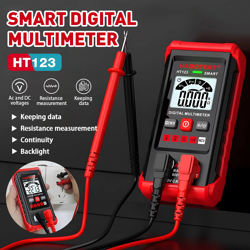 HABOTEST Ht 123 Smart Multimeter 600V Digital Multi Meter AC/DC 4000 ...