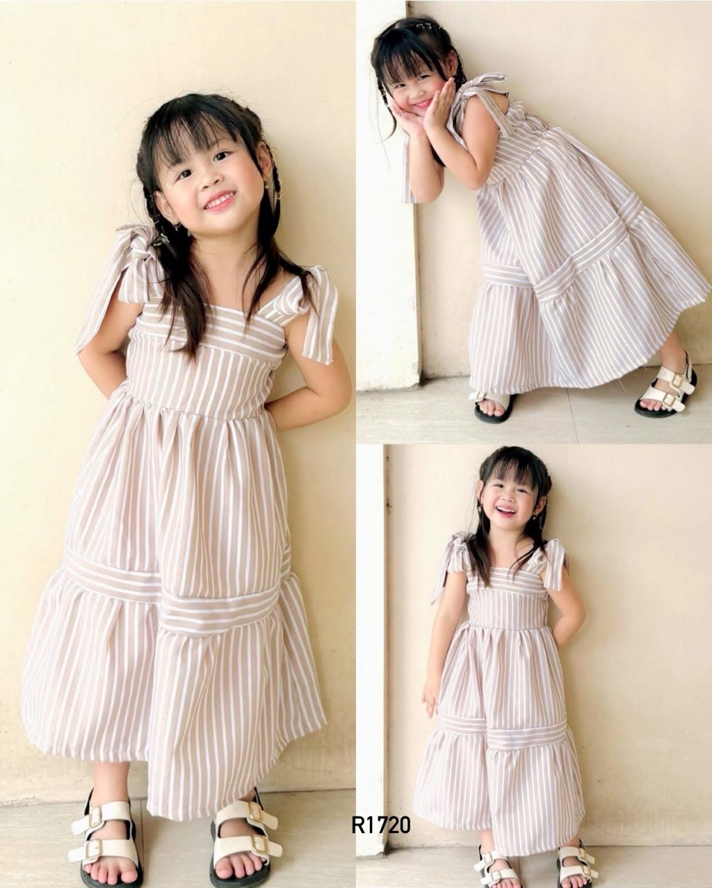 ZAG Kids Tie Self Garterize Dress Premium maxi style | Shopee Philippines