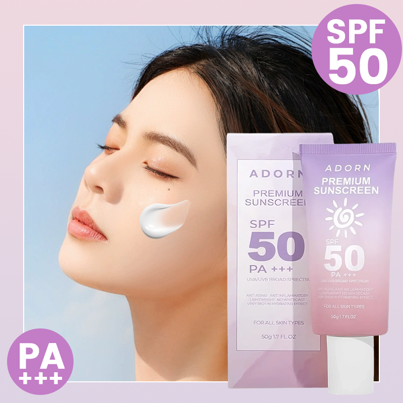 【BUY 1 TAKE 2】 ADORN Premium Sunscreen Sun Protection SPF 50 Whitening ...