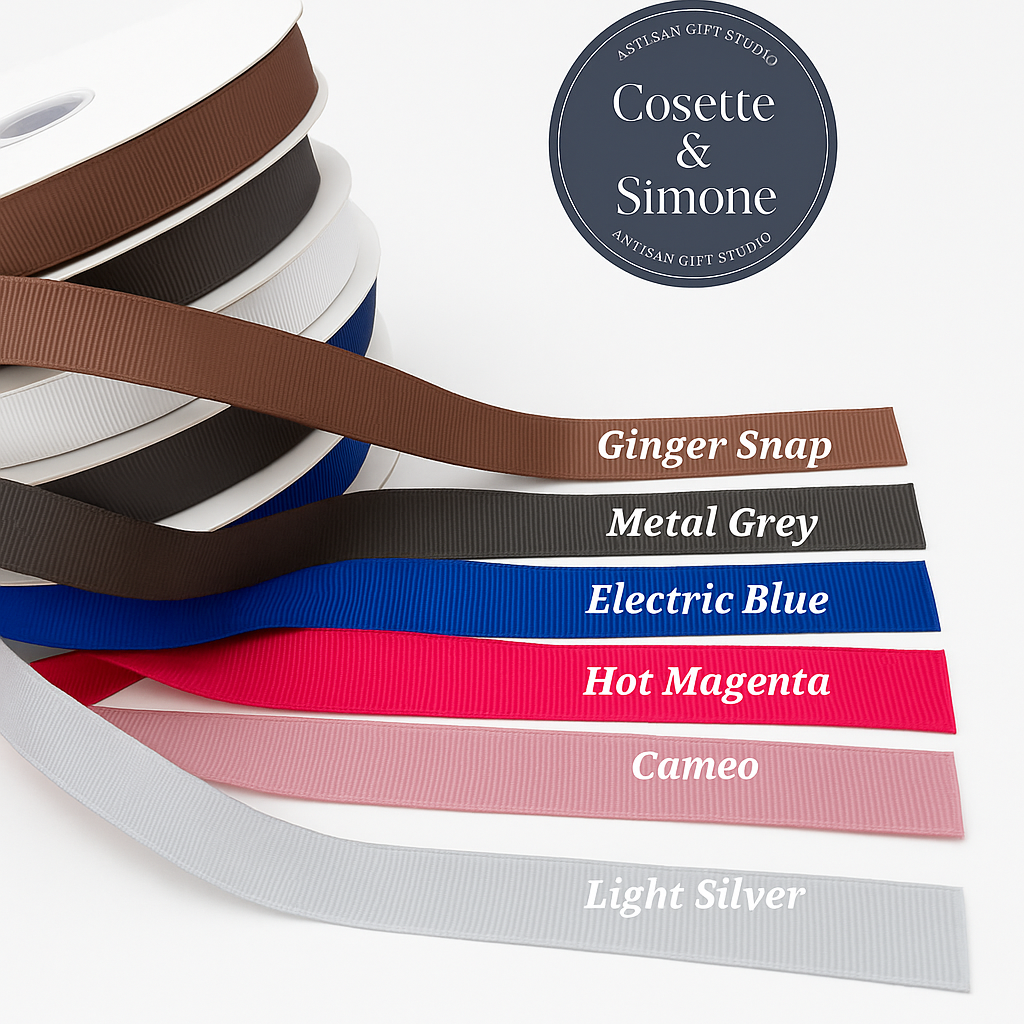 Grosgrain Ribbon Roll | 16+ Colors | Cosette & Simone Premium Gift ...