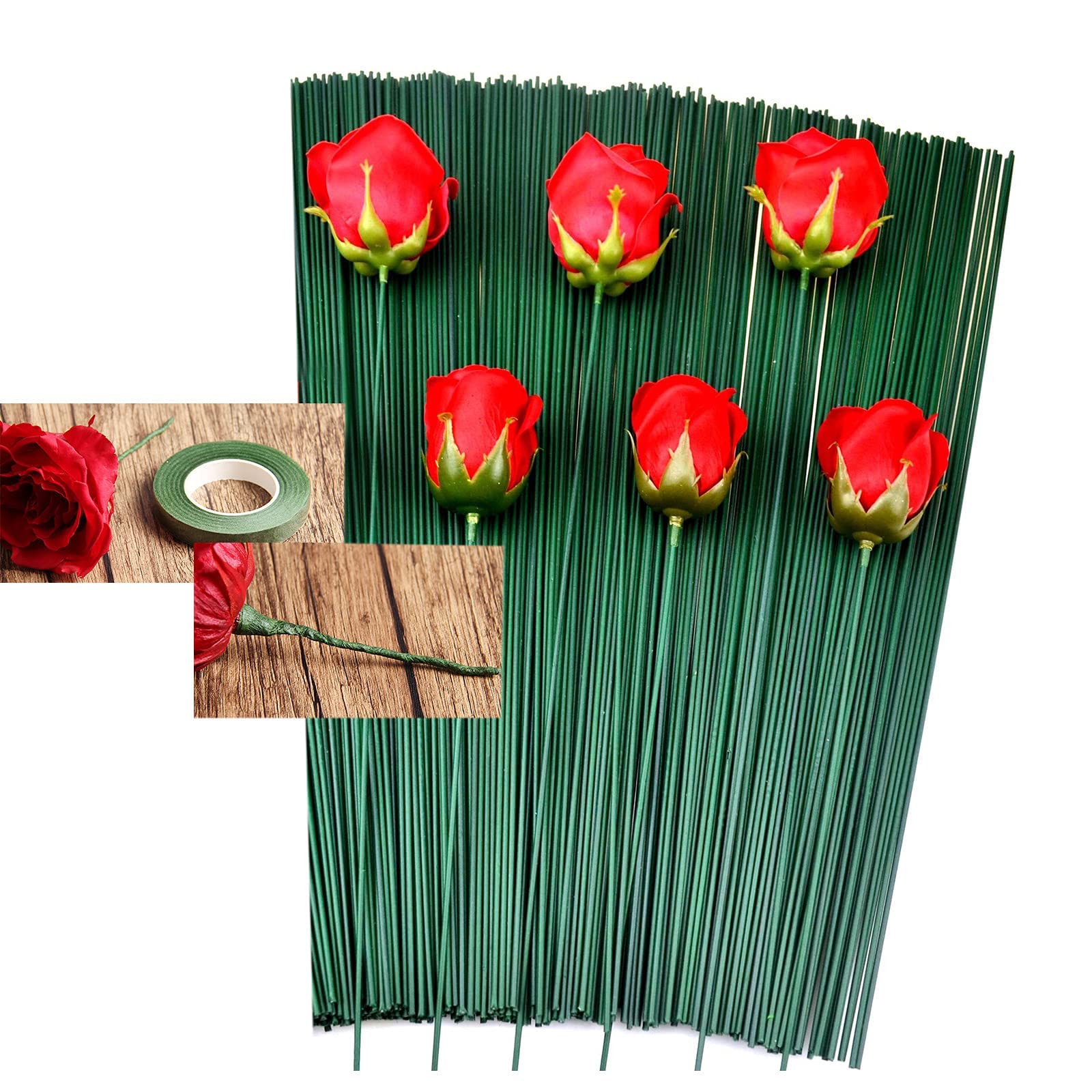 Flower Iron Wire Flower Bamboo Stick DIY Artificial Flower Making ...