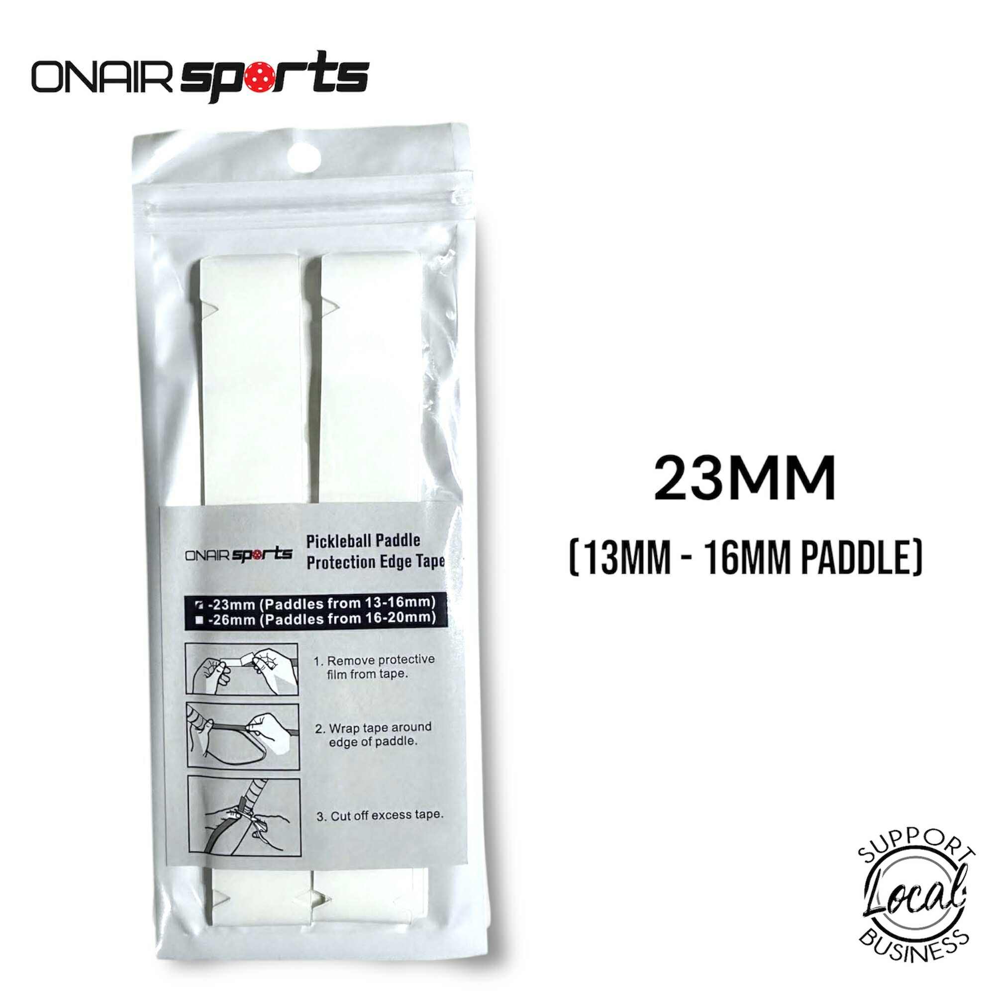 ONAIR Sports Transparent Edge Tape 2-Pack | 13mm to 20mm Pickleball ...