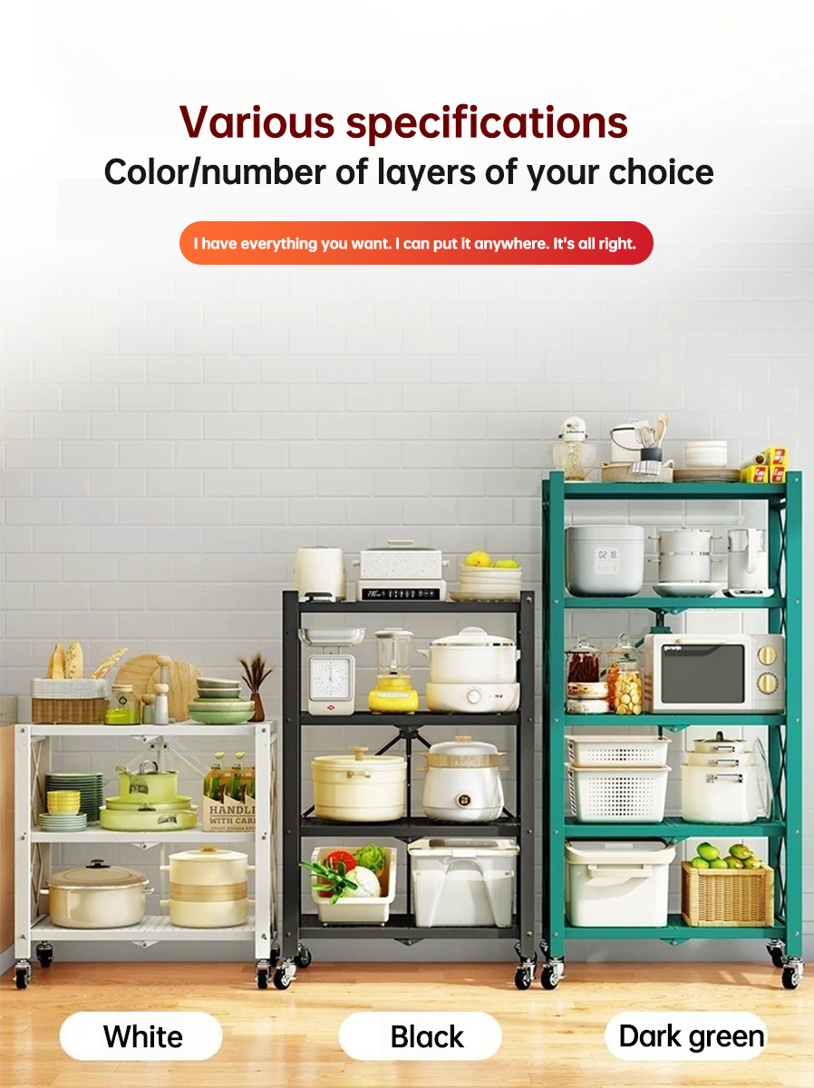 kitchen rack organizer layer Foldable Rack organizer metal rack With ...