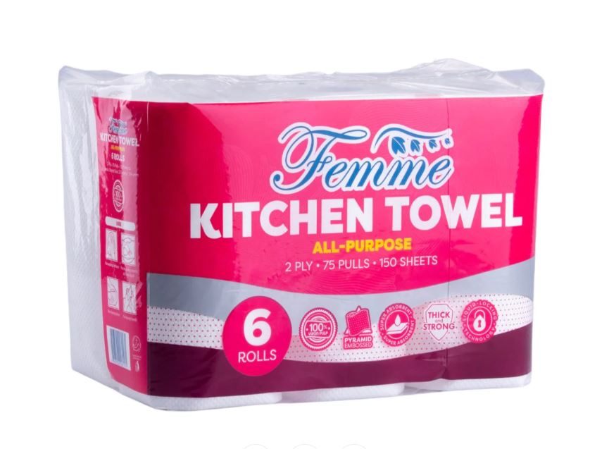 Femme All Purpose Kitchen Towel (6 Rolls) | Shopee Philippines