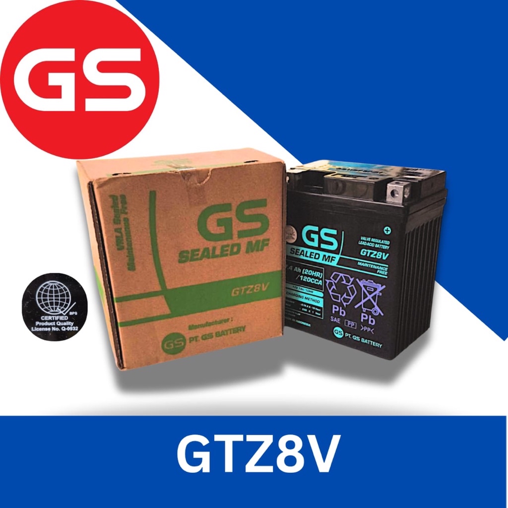 GTZ8V GS BATTERY (SUPREMO/VESPA/R3/XMAX/KLX150) | Shopee Philippines