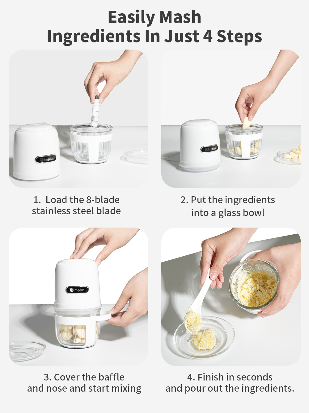 Simplus Multi-functional Electric Meat Grinder Baby Food Machine Food ...