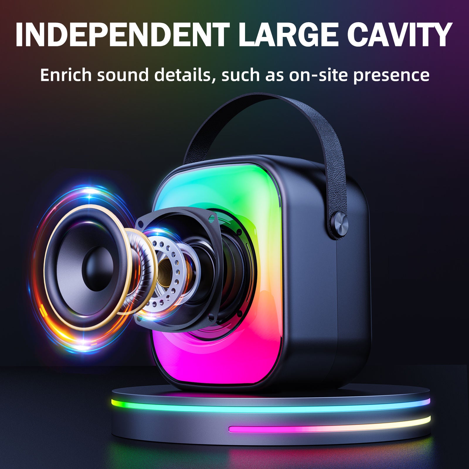 Onikuma L7 Wireless Smart Karaoke RGB Light Bluetooth Speaker Dual ...